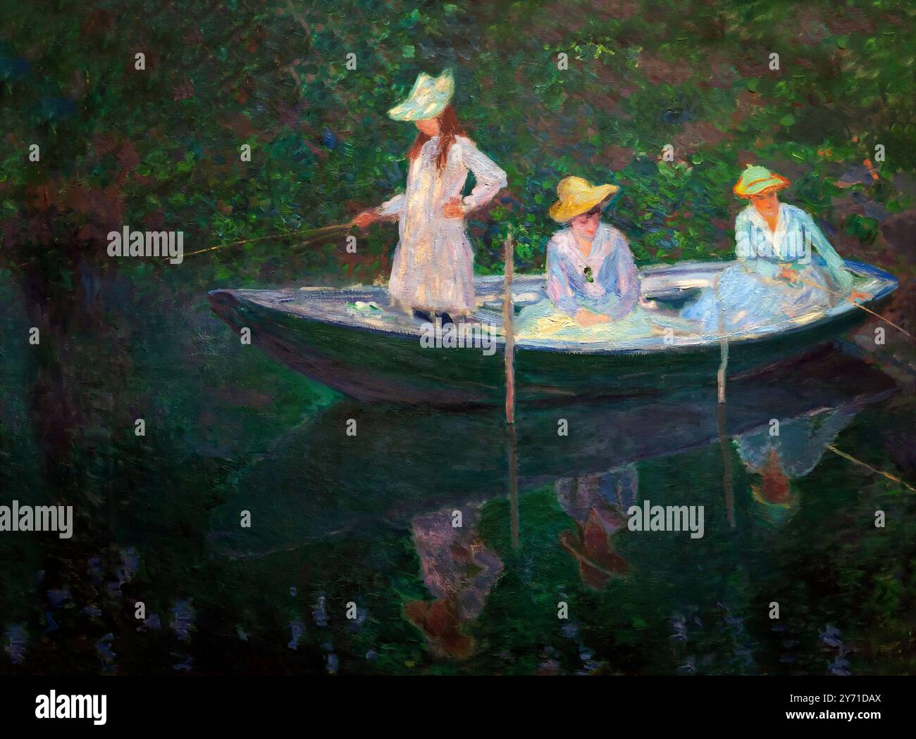 In the Norwegian Boat at Giverny, En Norvegienne, La Barque a Giverny ...