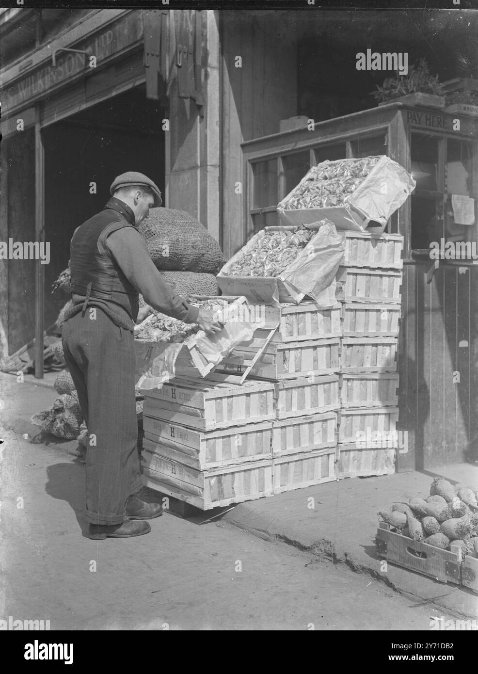 Stacked market Black and White Stock Photos & Images - Alamy