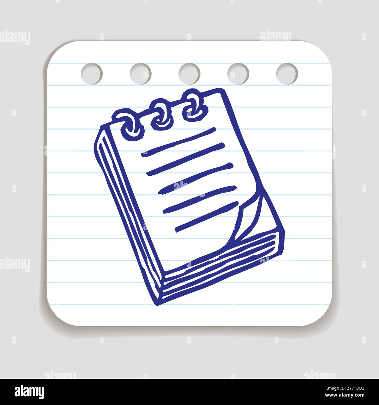 Spiral notepad list icon hi-res stock photography and images - Alamy