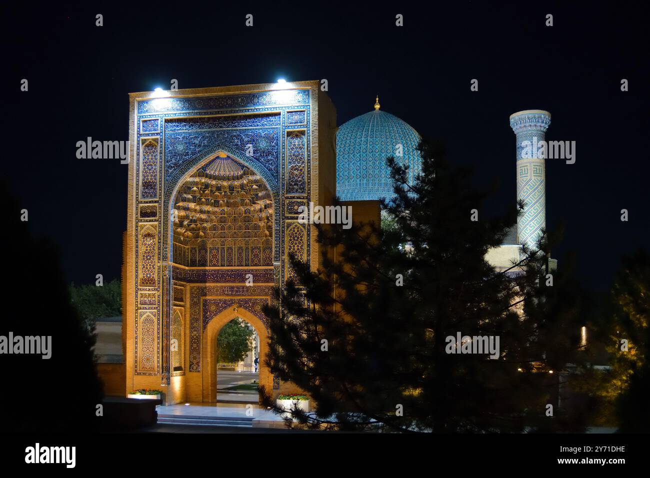 Samarkand, Uzbekistan - Sept 10, 2024: The mausoleum of Amir Timur Gur ...