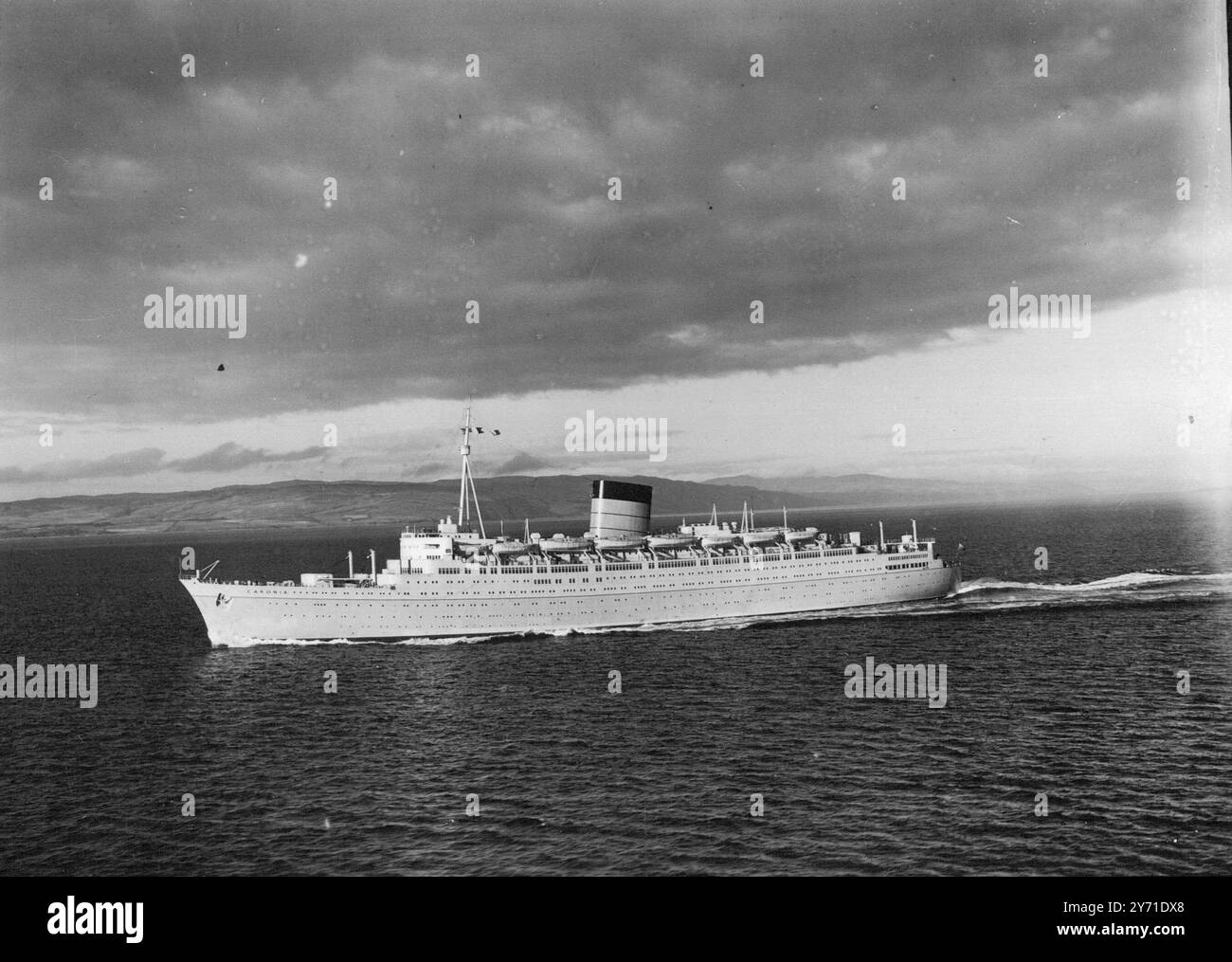 The brand new RMS Caronia who makes her maiden voyage on 4 January 1949 ...