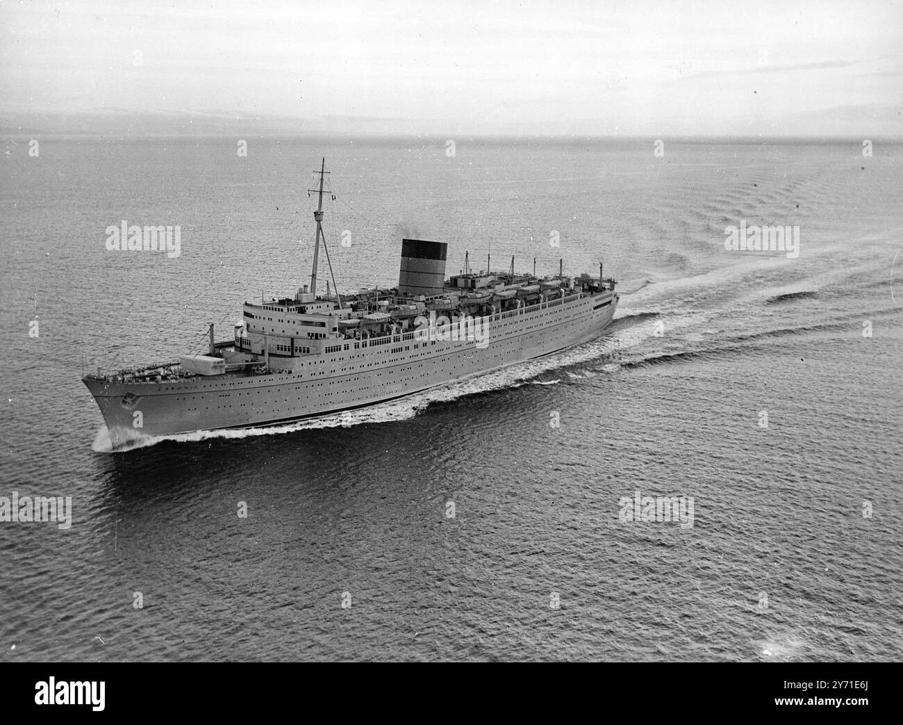 The brand new RMS Caronia who makes her maiden voyage on 4 January 1949 ...