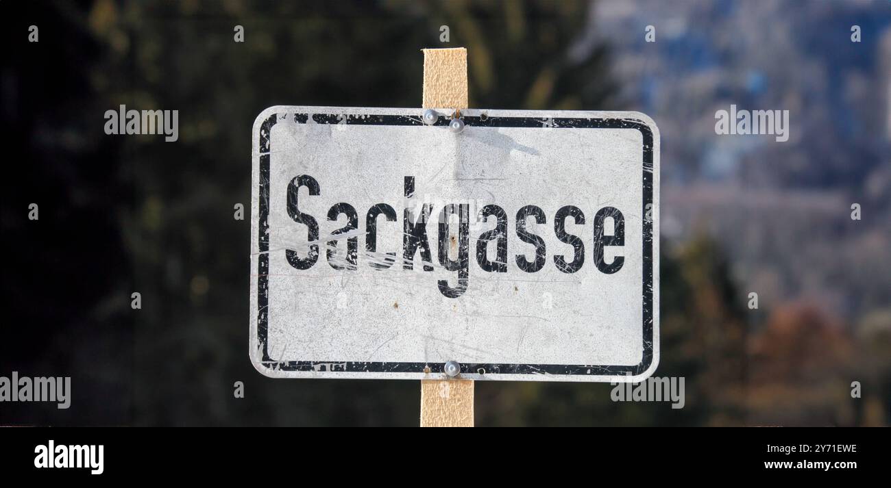 Verkehrsschilder und Verkehrszeichen Schild Sackgasse. *** Traffic ...