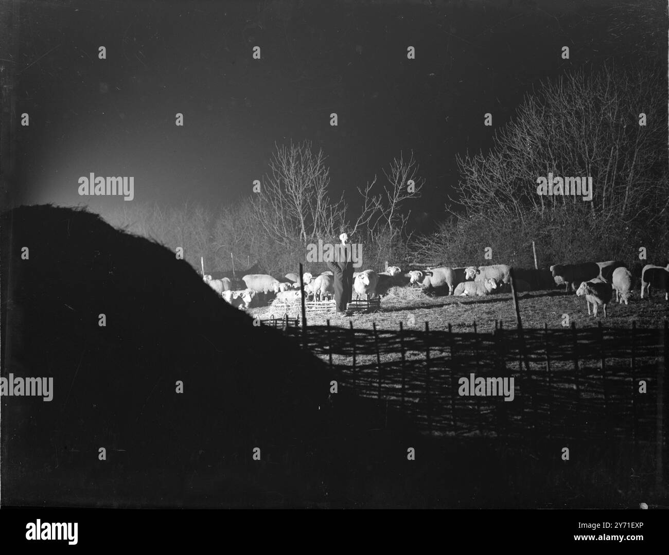 Hay at night Black and White Stock Photos & Images - Alamy