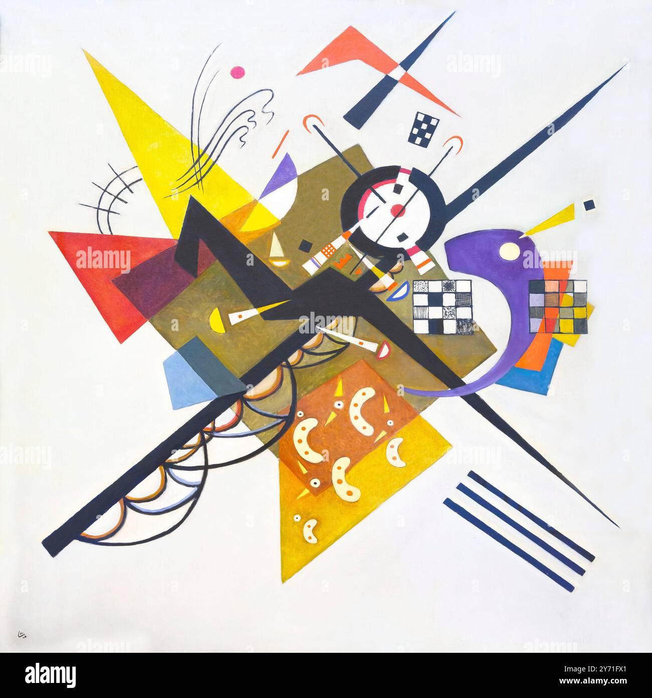 On White II, Auf Weiss II, Sur blanc II, Wassily Kandinsky, 1923 Stock ...