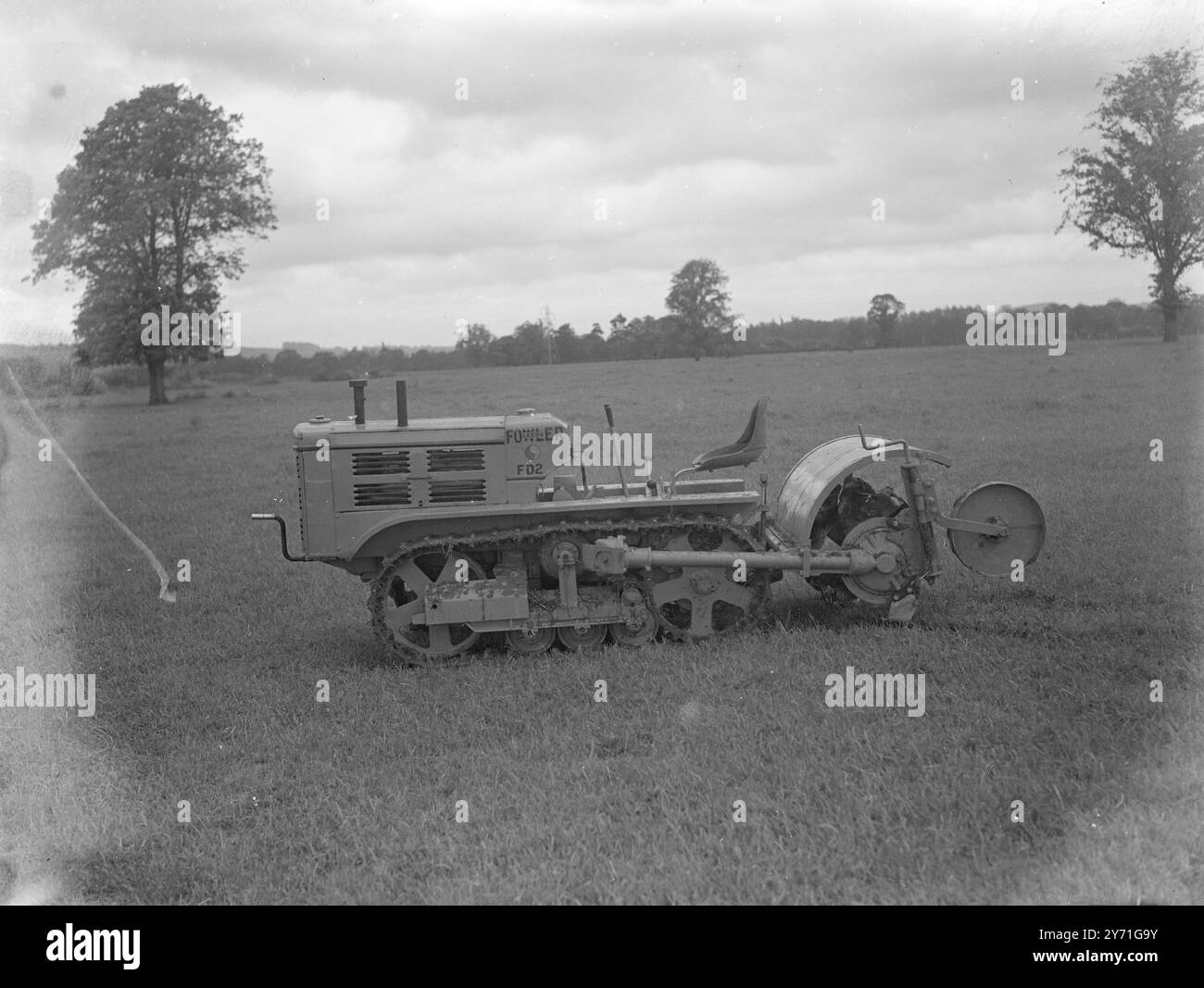 The Fowler FD2 tractor with rotavator 1940 Stock Photo - Alamy