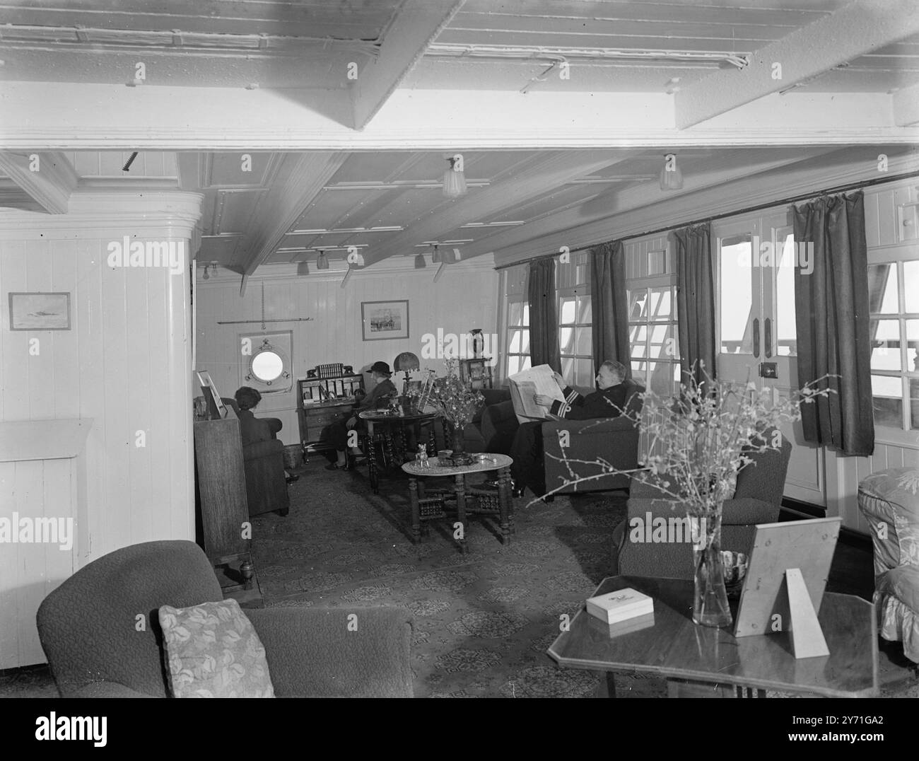 Cadets and a new HMS Worcester training ship.1940 Stock Photo - Alamy