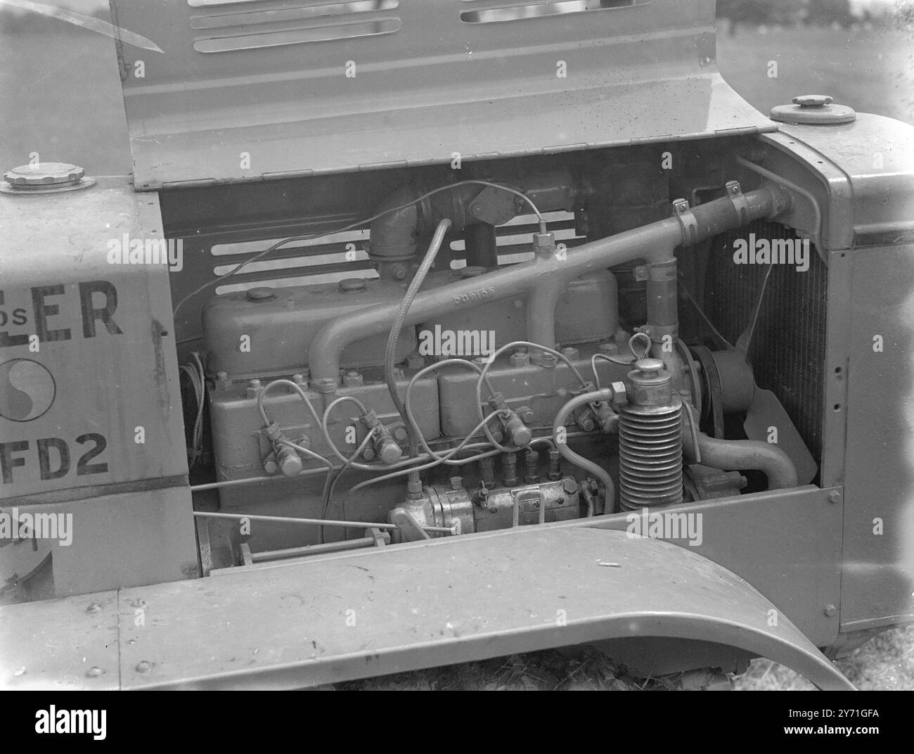 The Fowler FD2 tractor with rotavator 1940 Stock Photo - Alamy