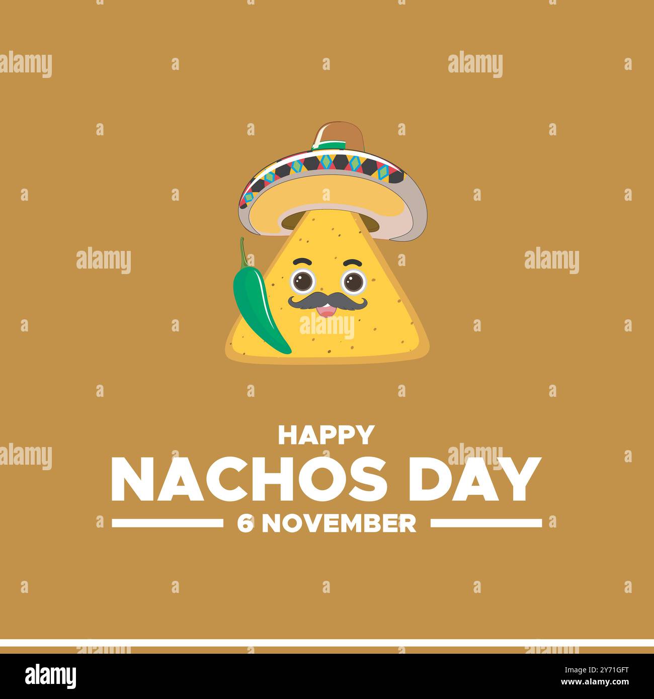 happy Nachos Day, 6th November Nachos Day, social media template, post ...