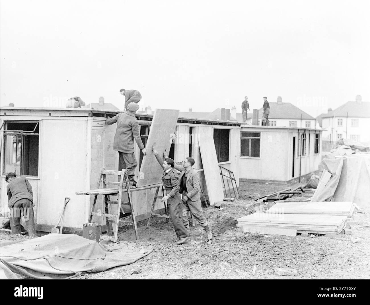 Prefab home world war two Black and White Stock Photos & Images - Alamy