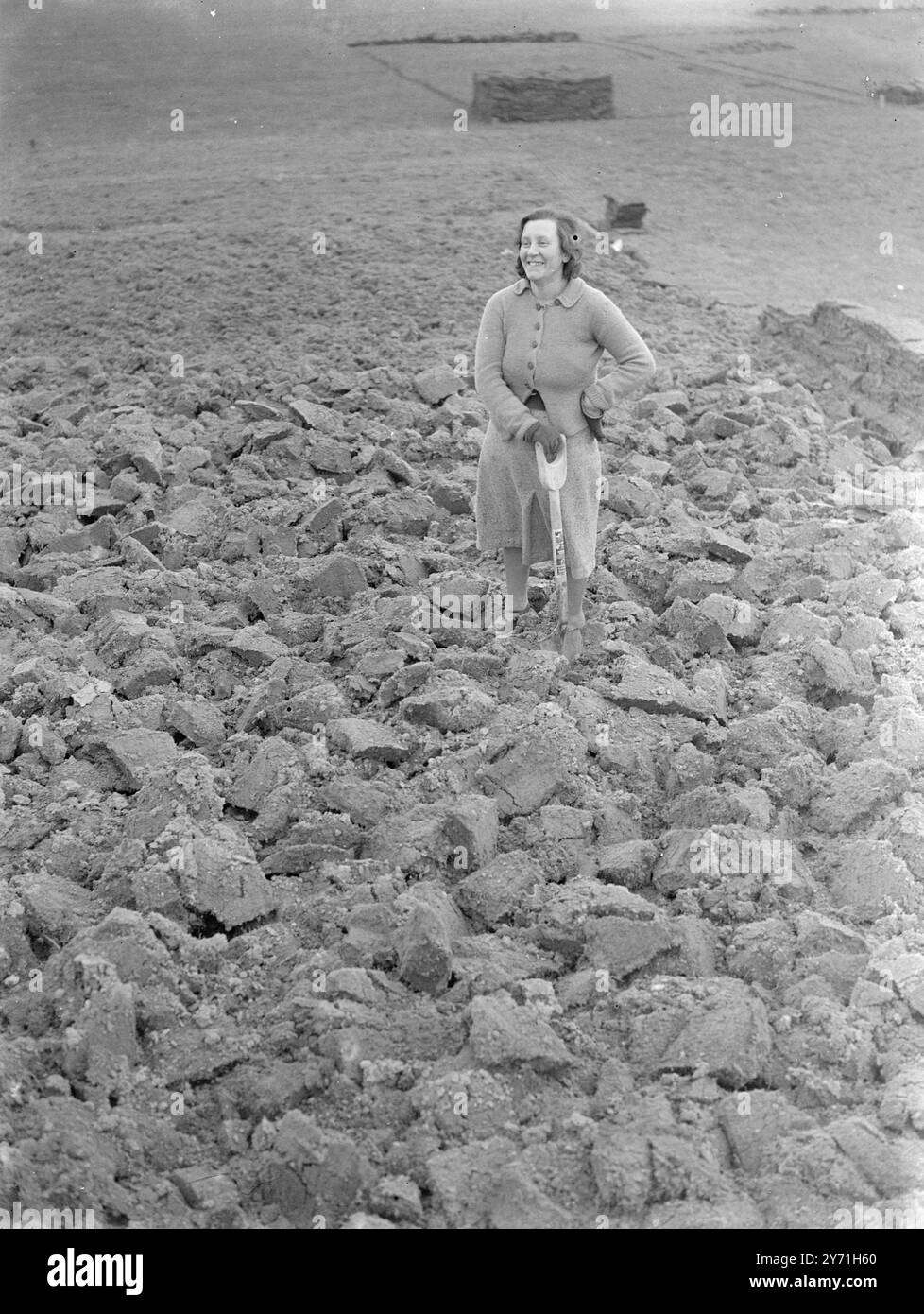 Woman with pitchfork ww2 hi-res stock photography and images - Alamy
