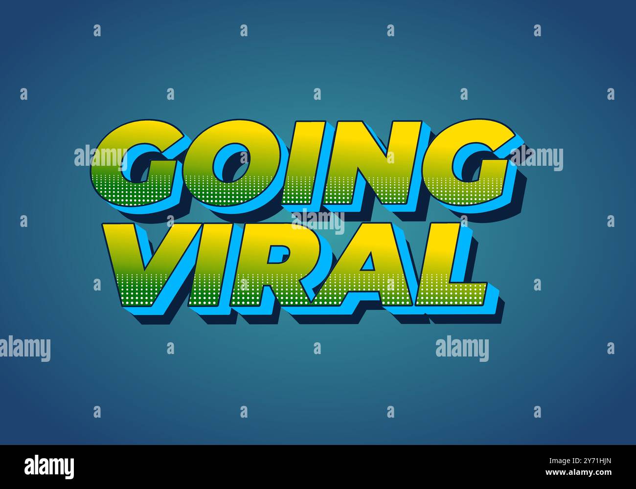 Going viral. Text effect design in 3D style with modern colors Stock ...