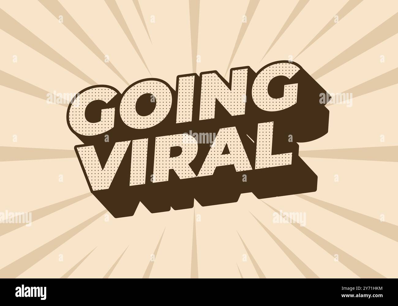 Going viral. Text effect design in 3D style with modern colors Stock ...