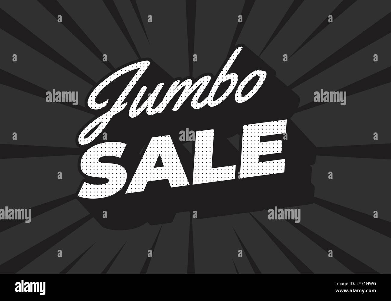 Jumbo sale. Text effect design in modern colors with 3D style Stock ...