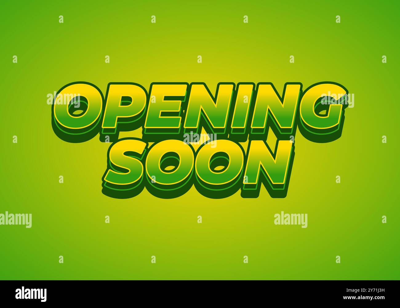 Opening soon. Text effect design in 3D style with good colors Stock ...