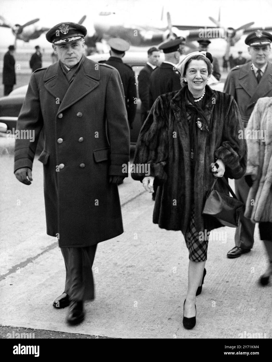 General Huyt S Vandenberg , US Air Force Chief of Staff accompanied by ...