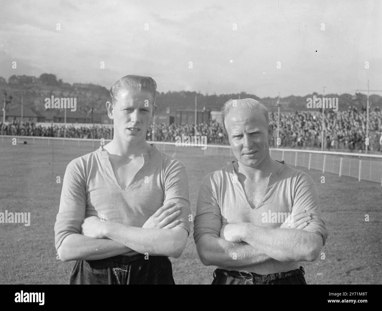 Left-to-right Newport County Football Club Andrew McBlain , Left half ...