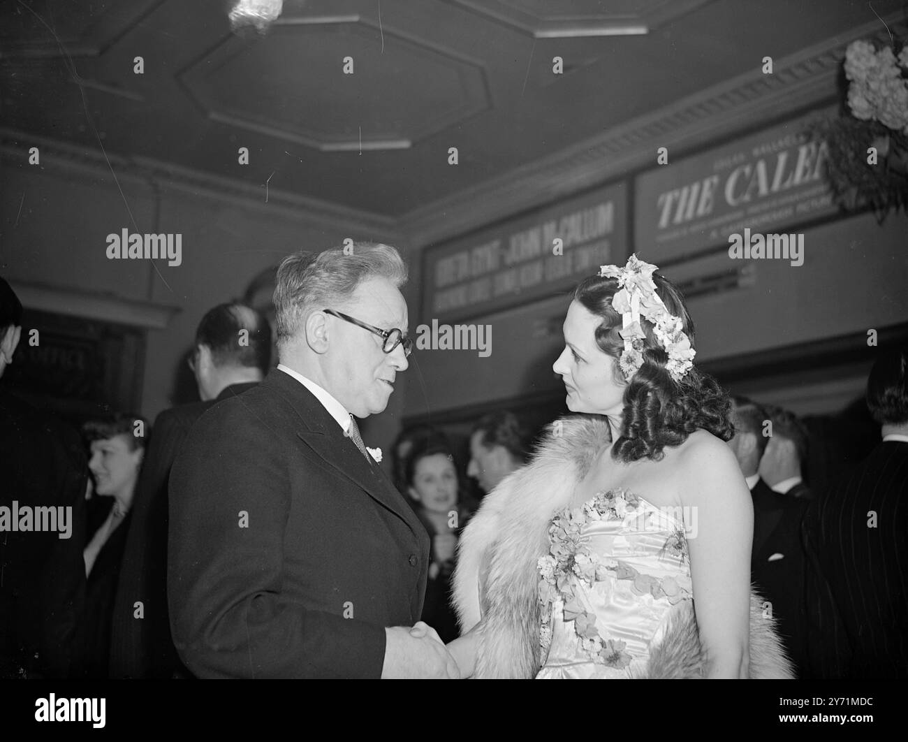 " THE CALENDAR " PREMIERE AT THE GAUMONT . Mr . J . Arthur Rank ' s new ...