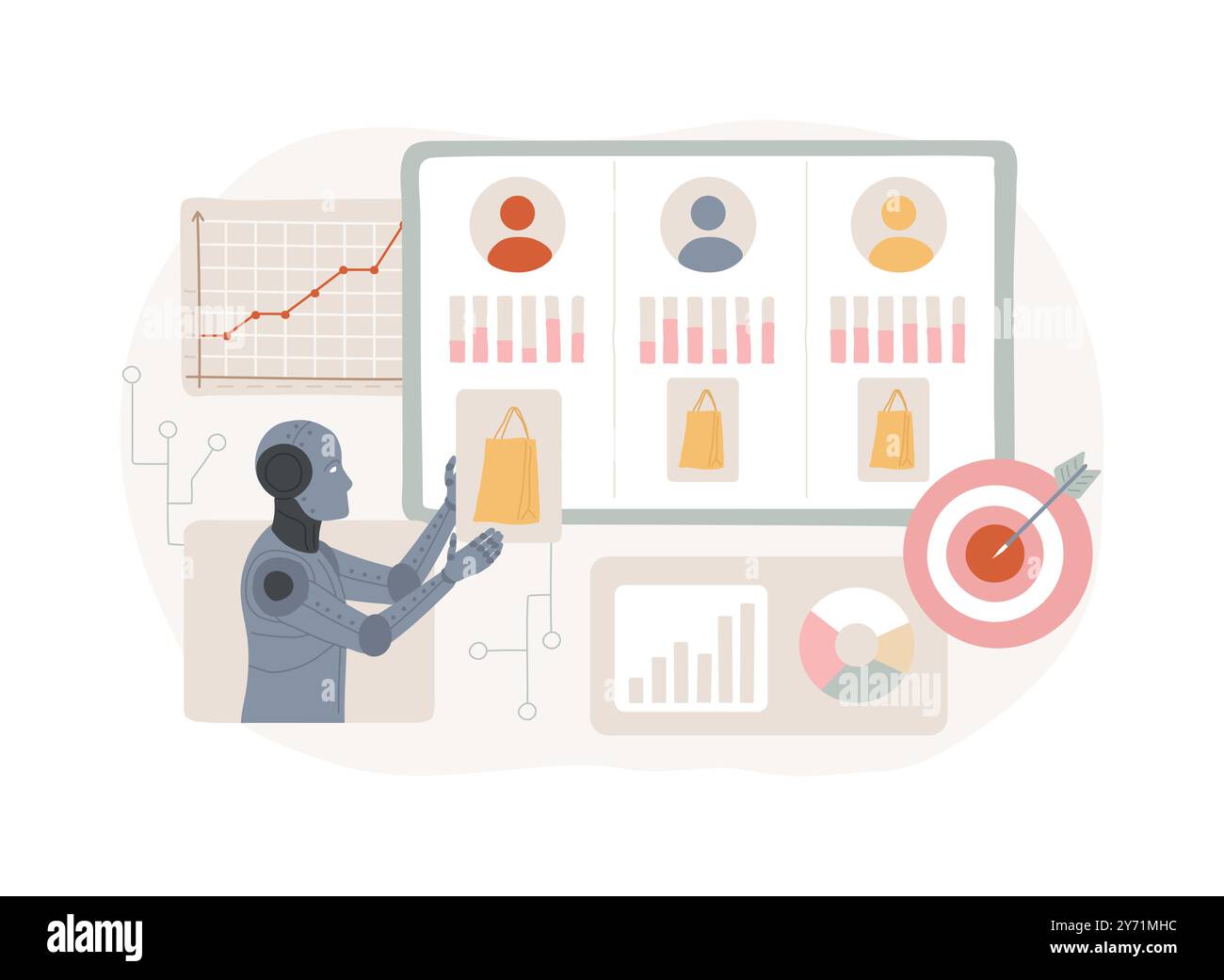 AI-Personalized Sales Approach abstract concept vector illustration ...