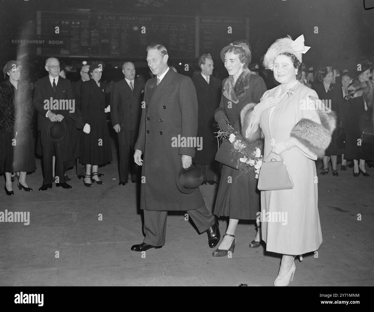 DANISH ROYAL FAMILY ARRIVE . King Frederick and Queen Ingrid , with ...