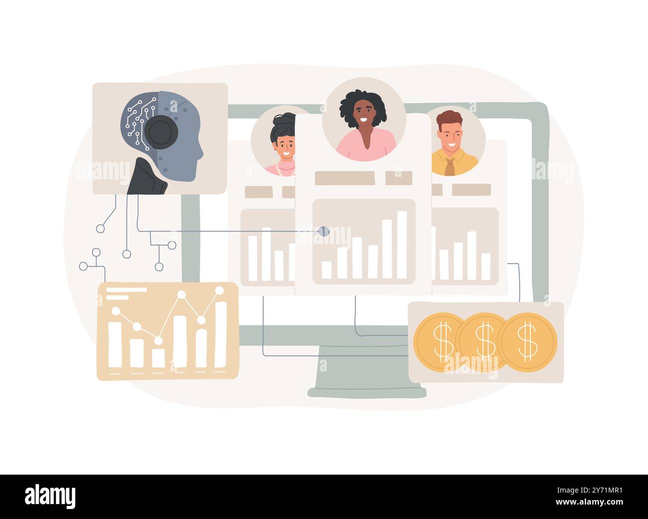 Ai Informed Customer Insights For Sales Abstract Concept Vector Illustration Stock Vector Image