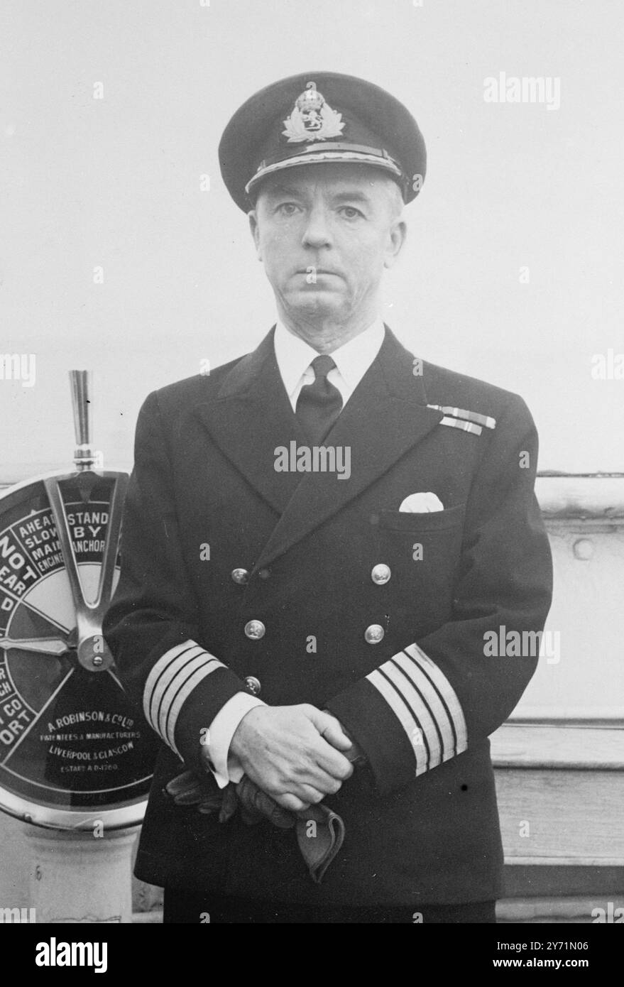 TO COMMAND NEWEST LINER ON MAIDEN VOYAGE TO NEW YORK CAPTAIN D.W ...