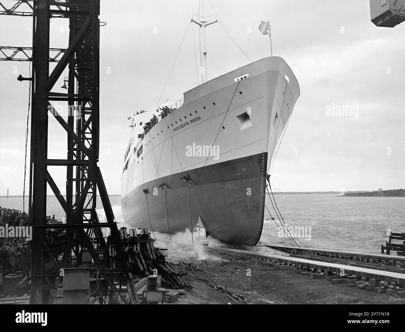 BUILT FOR EXPORT- BRITISH MADE LINER FOR ARGENTINE . A great British ...