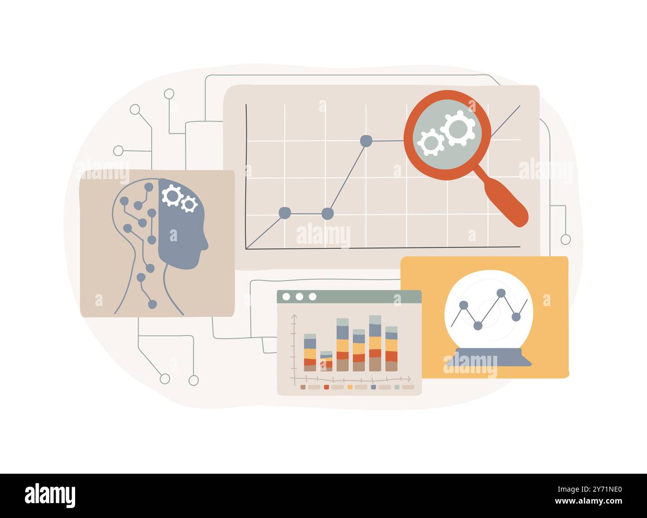 AI-Generated Predictive Insights abstract concept vector illustration Stock Vector Image & Art ...