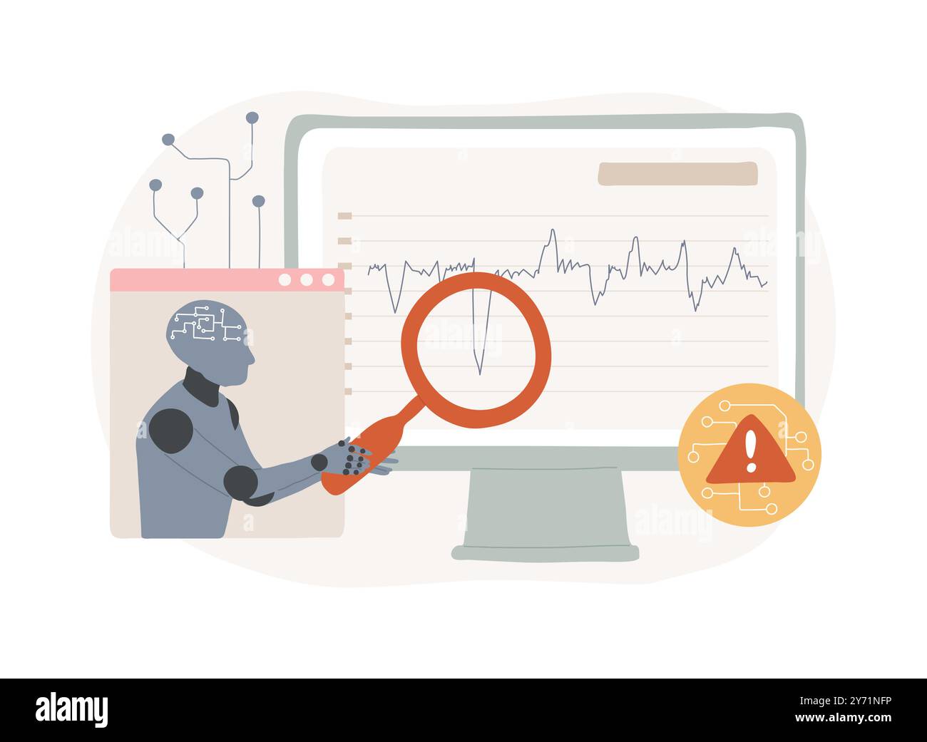 Ai Anomaly Detection Abstract Concept Vector Illustration Stock Vector Image And Art Alamy