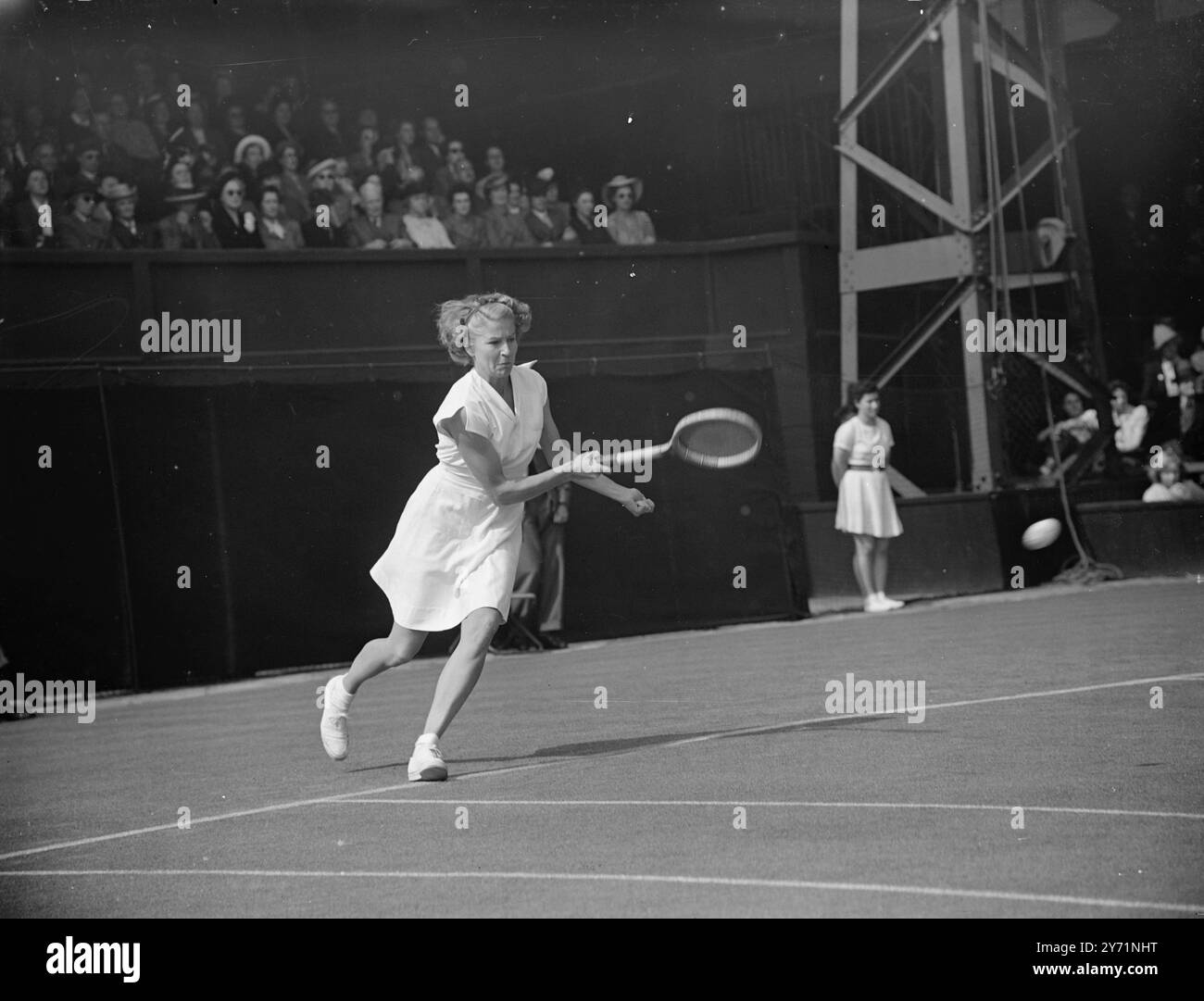 THE WIGHTMAN CUP AT WIMBLEDON . Play in the Wightman Cup match between ...