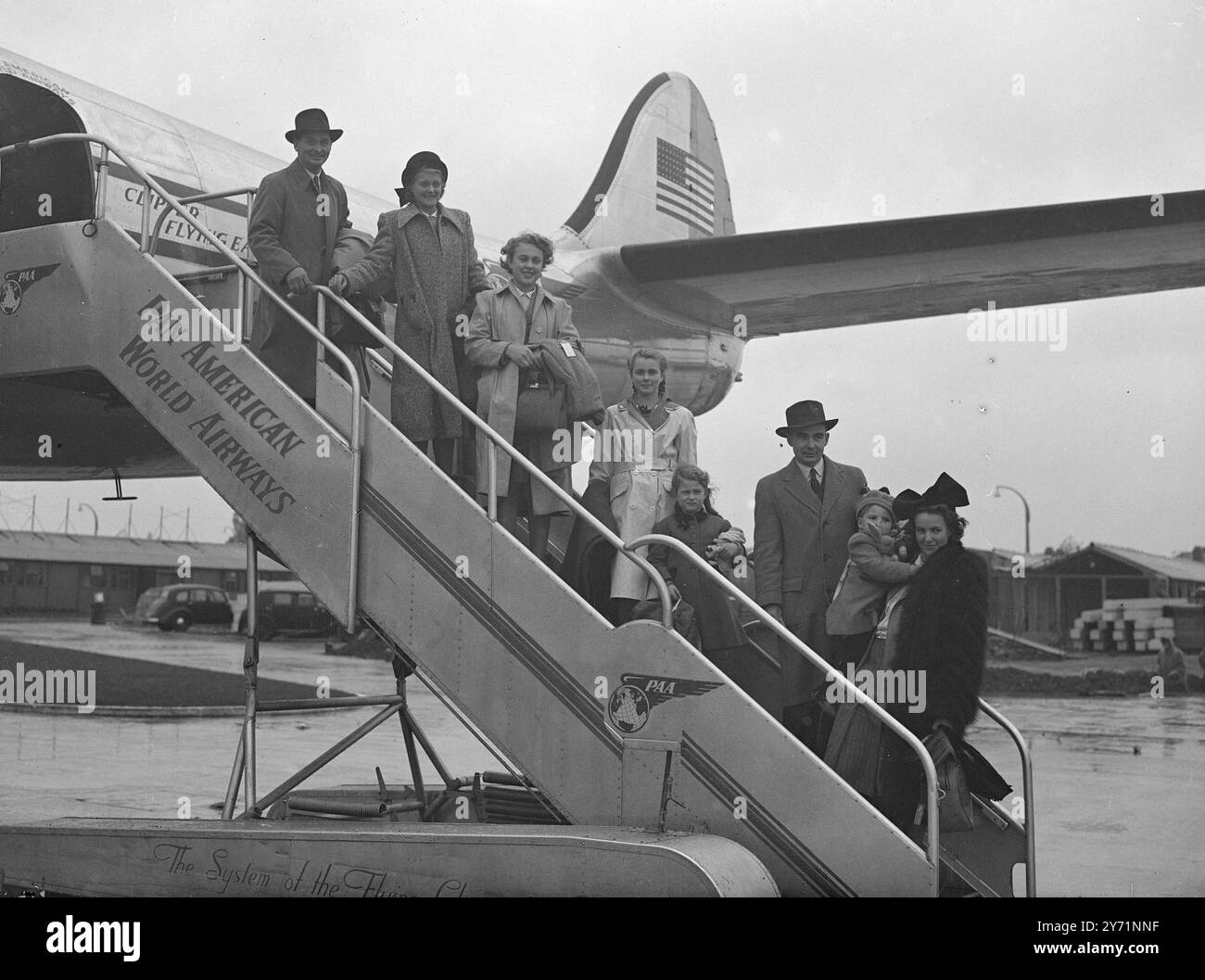 FAMILY OF EIGHT LEAVES FOR ''DOWN UNDER '' The advance party of the ...