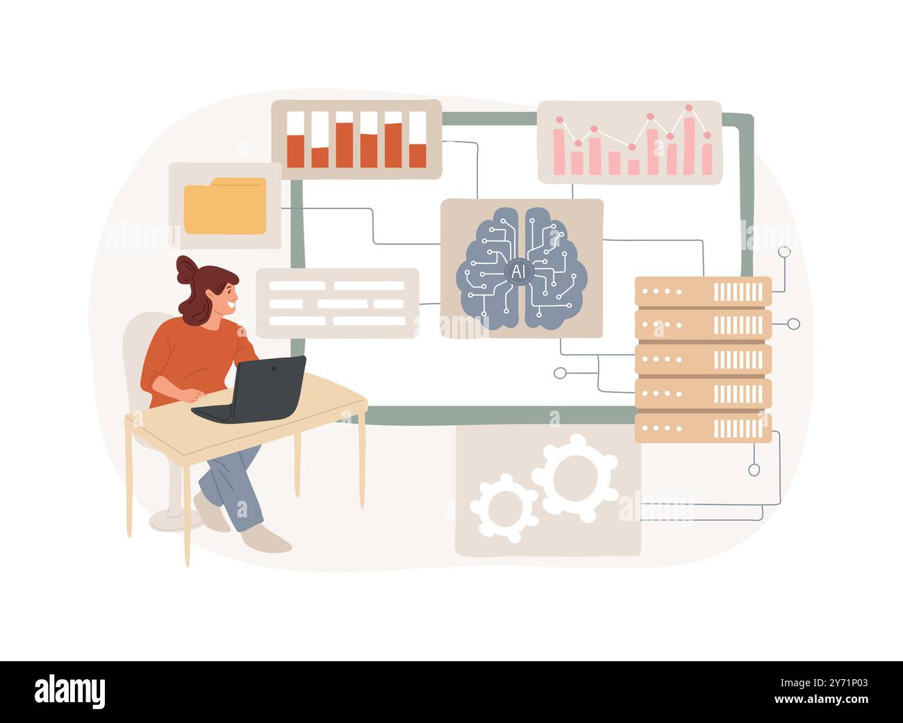 AI-Optimized Data Management Solutions abstract concept vector ...