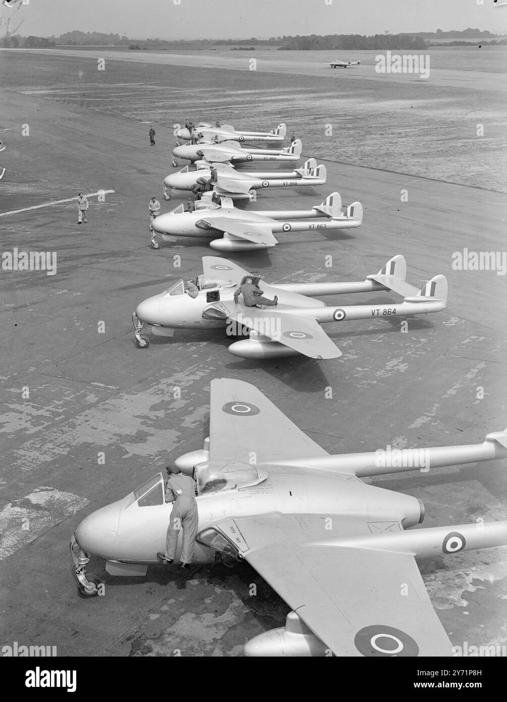 "Vampires over the sea" - RAF make first jet crossing. The first ...