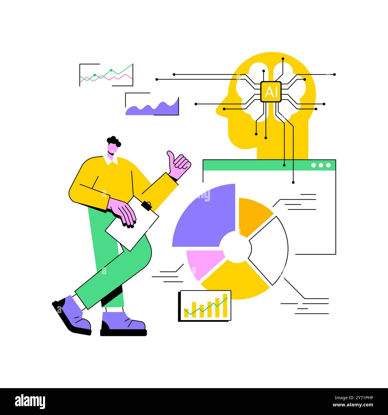 AI-Measured Campaign Success abstract concept vector illustration Stock ...