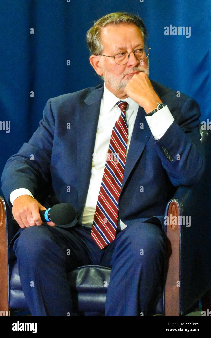 Sen. Gary Peters (D-MI), Democratic Senate Campaign Committee chair, at ...