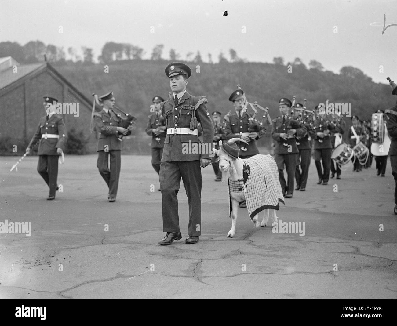 LEWIS THE GOAT FINALLY GETS DE-MOBBED. - - - - At the R.A.F. Station ...