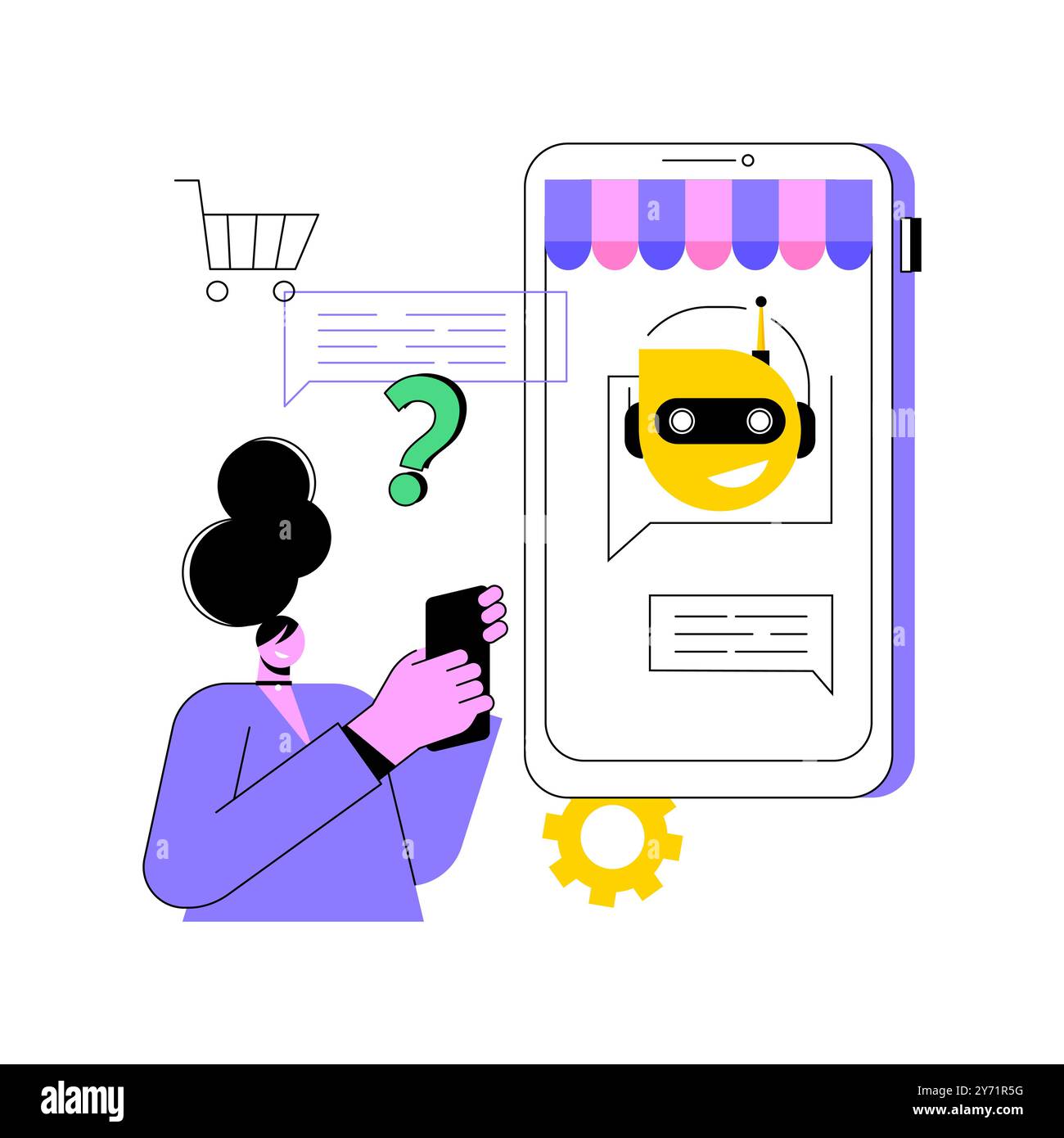 AI-Powered Sales Chatbot Assistance abstract concept vector ...
