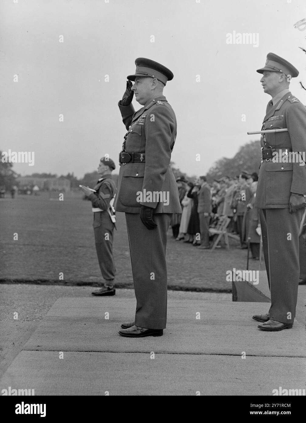 PASSING OUT PARADE AT SANDHURST - - General Sir James Steele , K.B.E ...