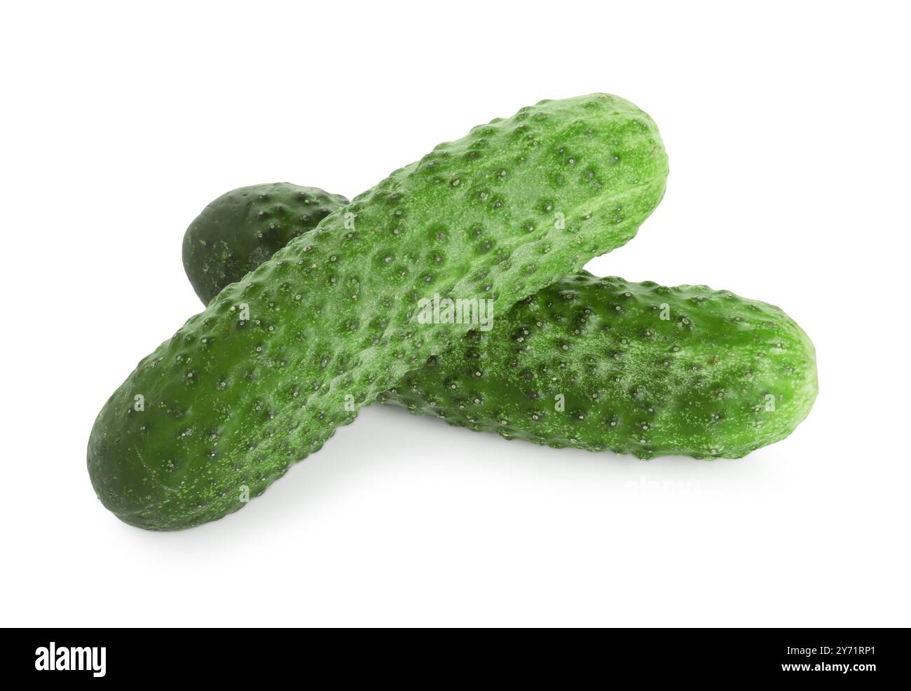 Two whole fresh cucumbers isolated on white Stock Photo - Alamy