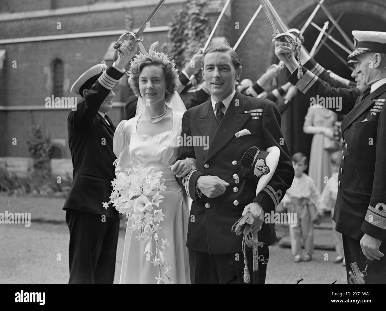 Admiral's daughter weds. Miss Gia Dyd Helen Burrough, daughter of ...