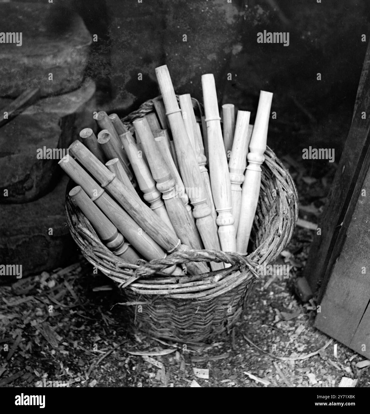 Samuel Rockall - last of the Chair Bodgers. - - - - Chair legs made by ...