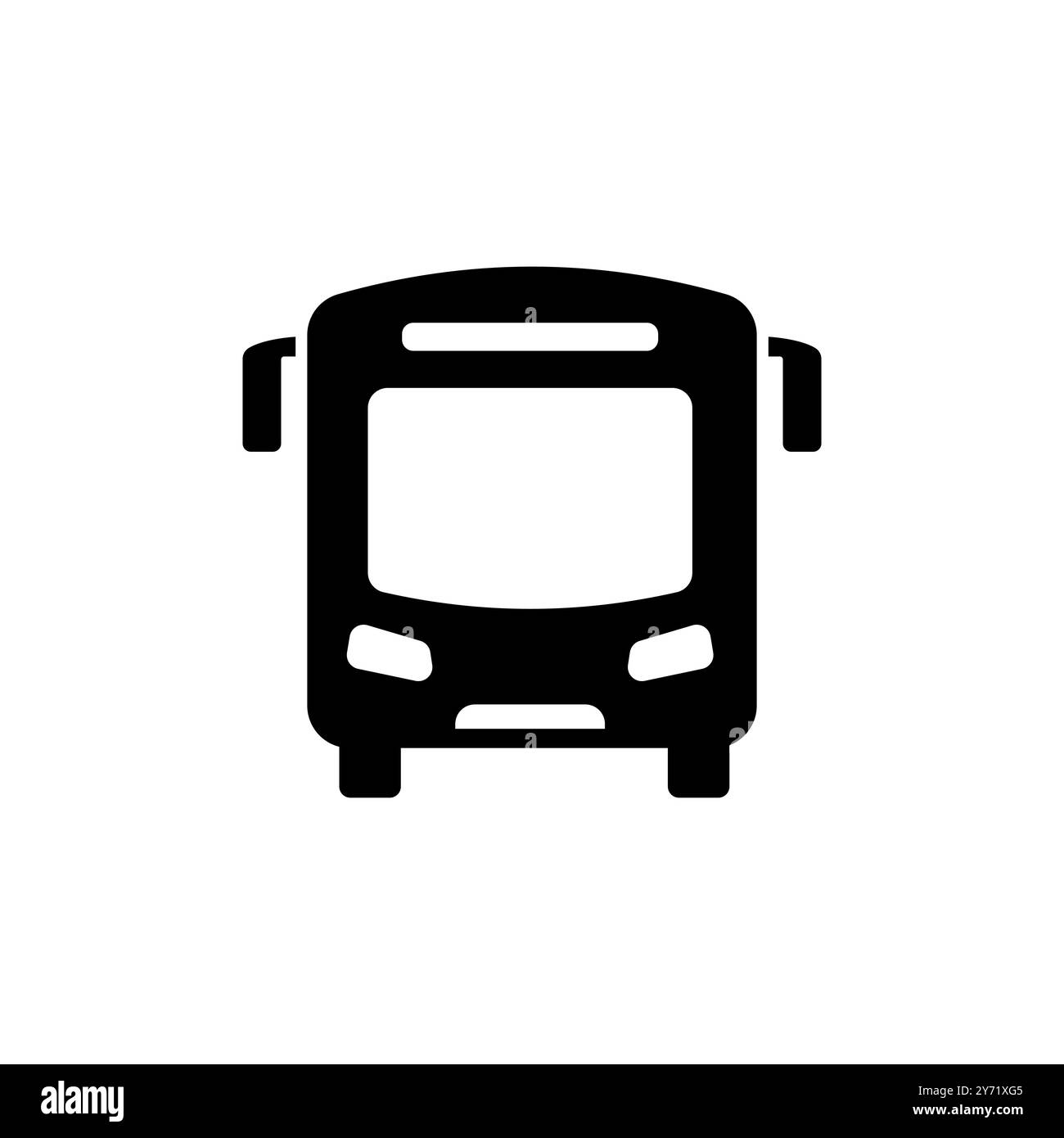 Bus Icon editable vector, isolated white background Stock Vector Image ...
