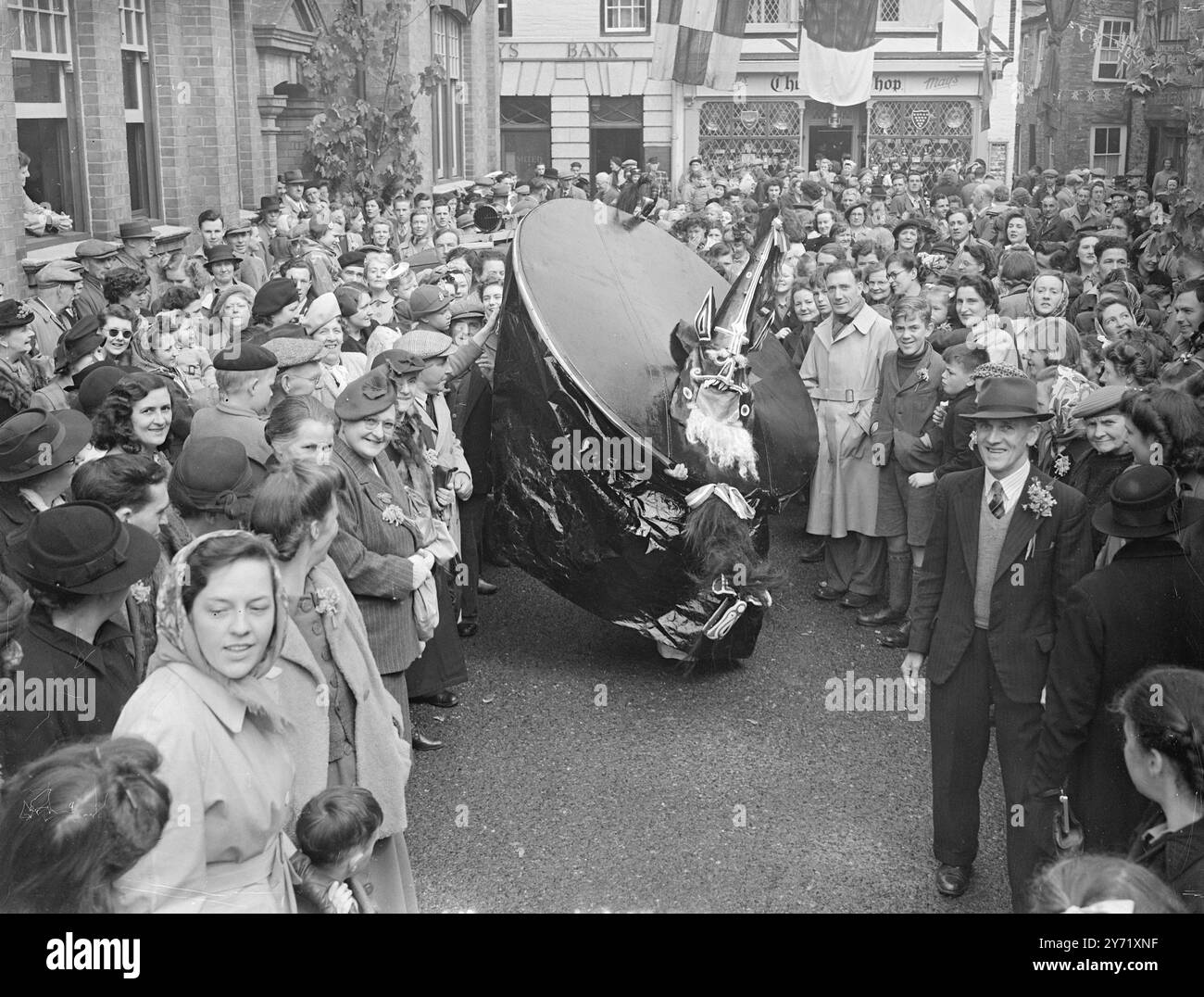 MAY DAY IN THE WEST COUNTRY:HOBBY HORSE AT PADSTOW. - - Traditional ...
