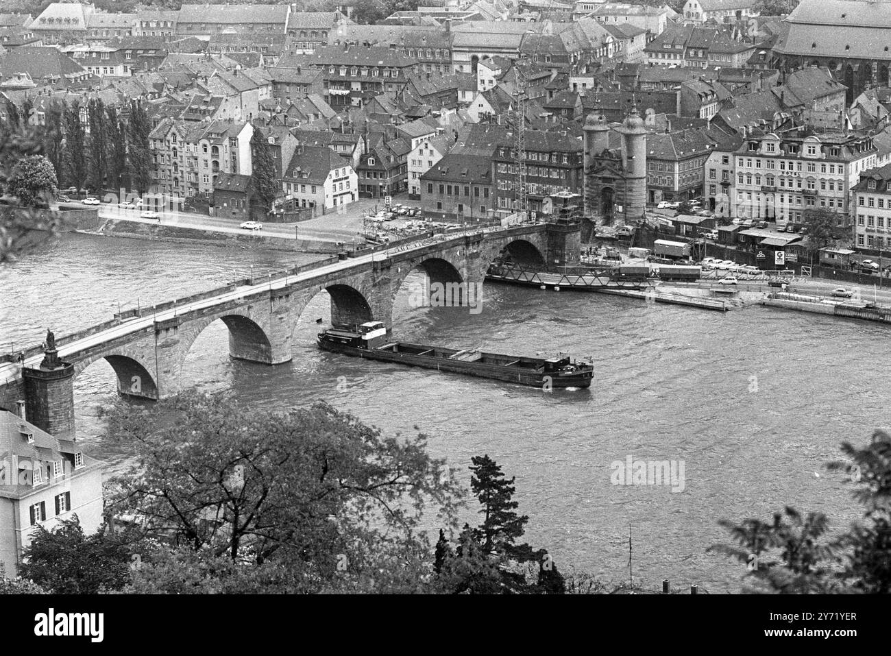 Heidelberg , Germany : A recent general view showing the ' old bridge ...