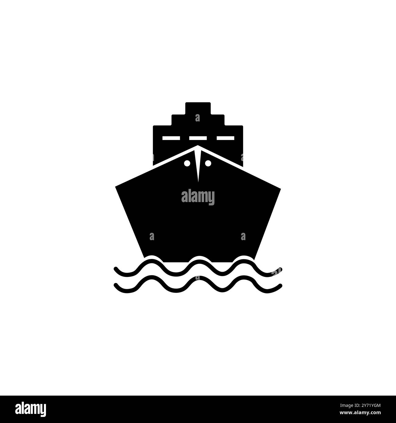 Cruise ship in sea front view Stock Vector Images - Alamy