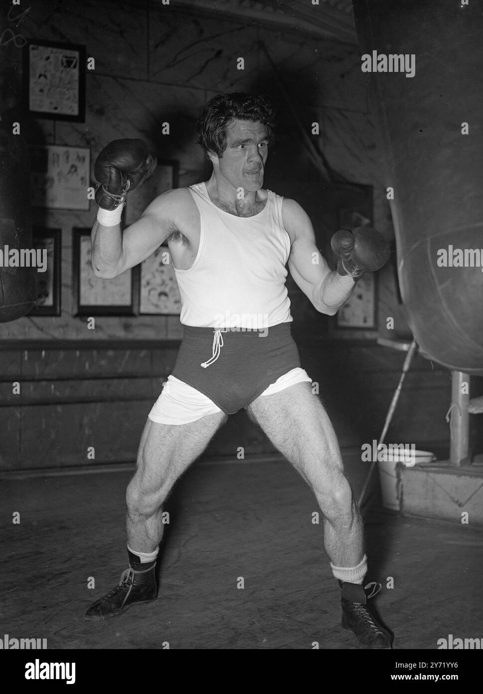 FREDDIE TUNES UP. FREDDIE MILLS, World cruiser weight champion, gets in ...