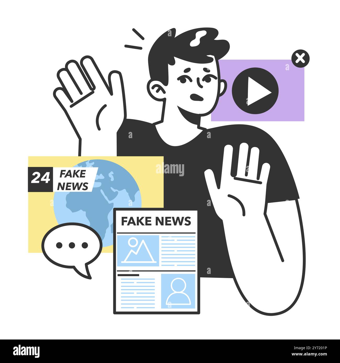 Manipulation and control over people by fake news. Medis influencing ...