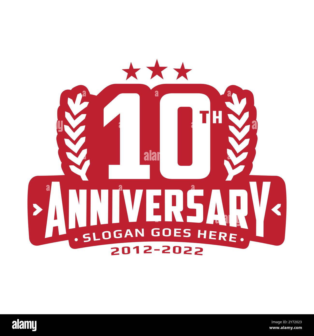 10 years anniversary logo design template. 10th anniversary celebration ...