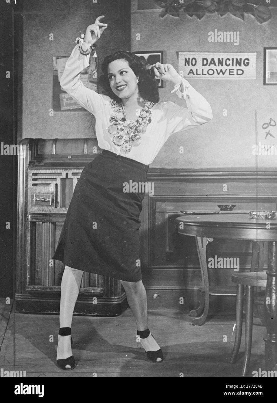 Hilda Simms . Actress - dancing underneath a no dancing allowed sign ...