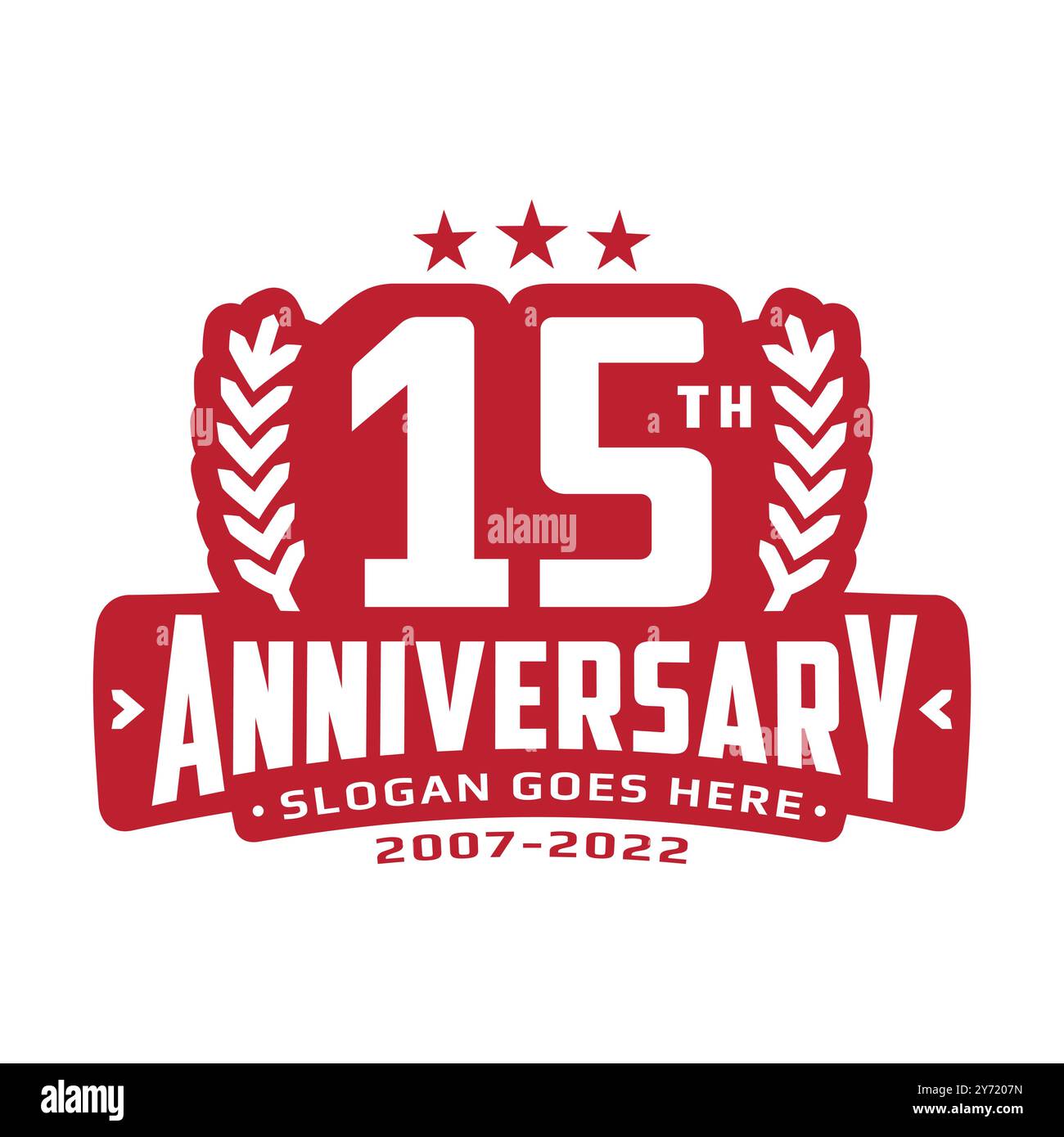 15 years anniversary logo design template. 15th anniversary celebration ...